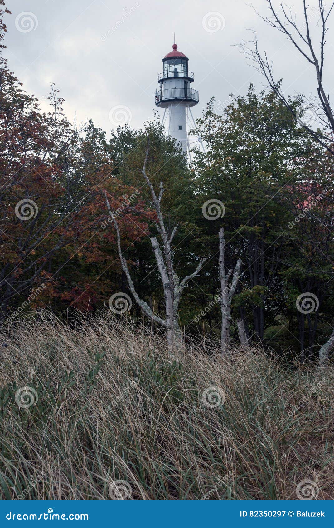 Whitefish Point Lighthouse, Chippewa County, Michigan, USA Stock Image ...