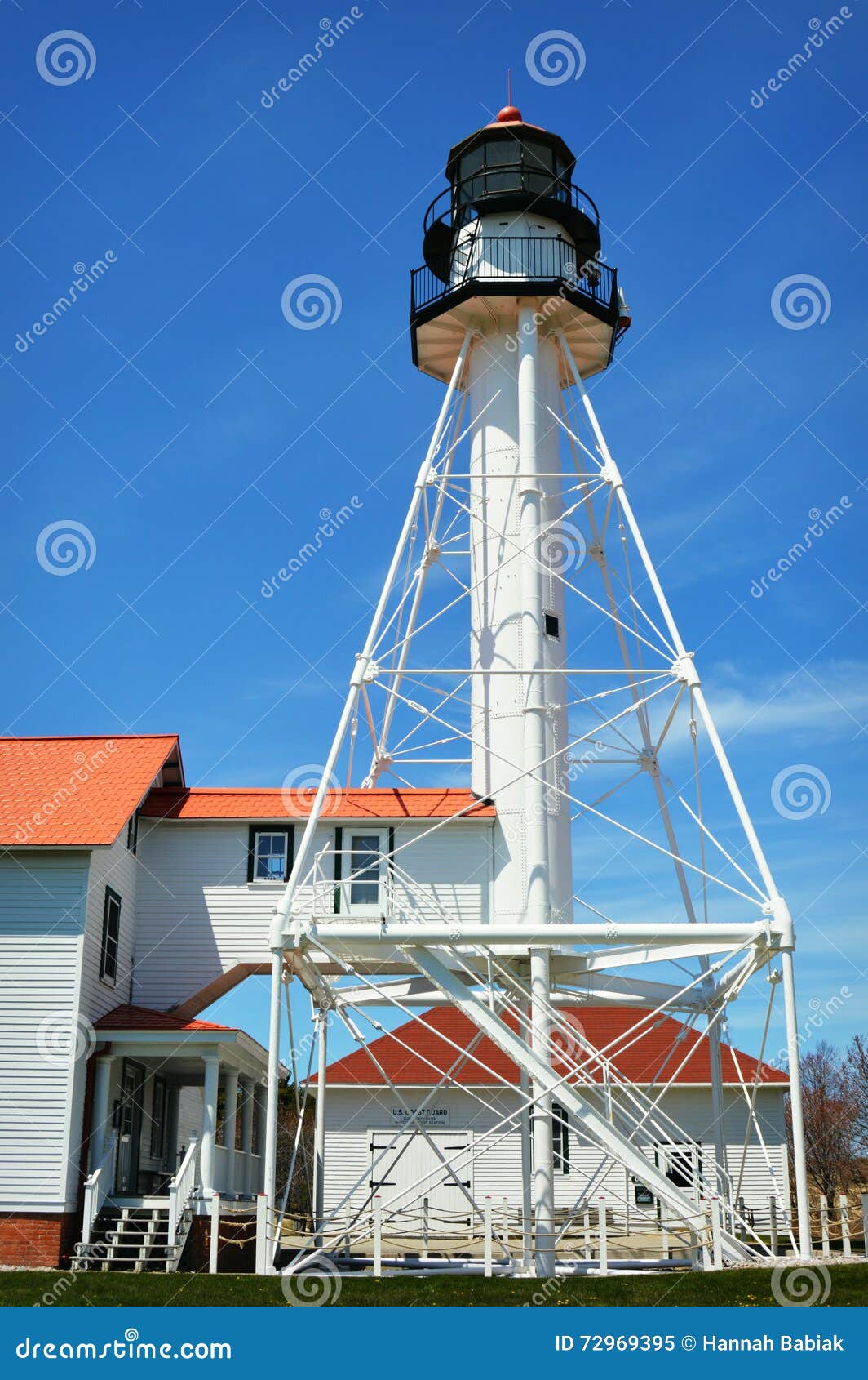 Whitefish Point LIghthouse stock image. Image of lighthouse - 72969395
