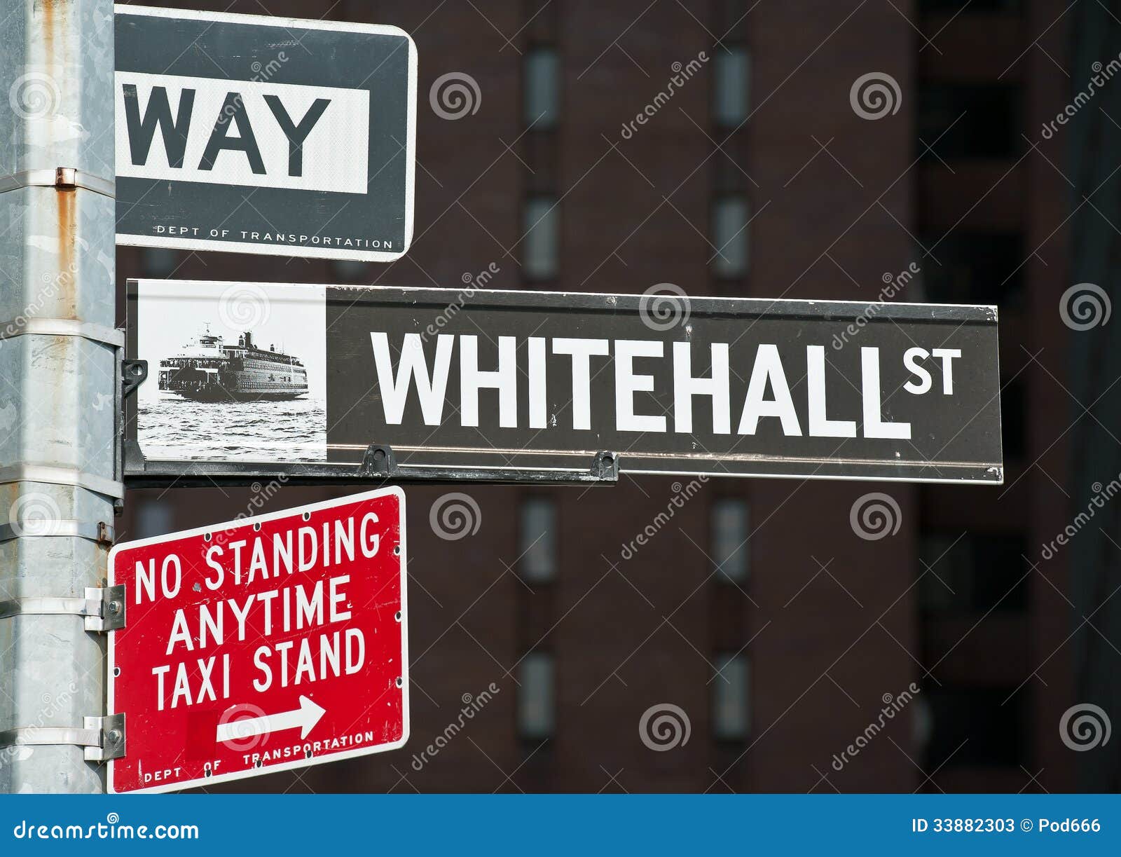 Whitehall street New York stock image. Image of york - 33882303