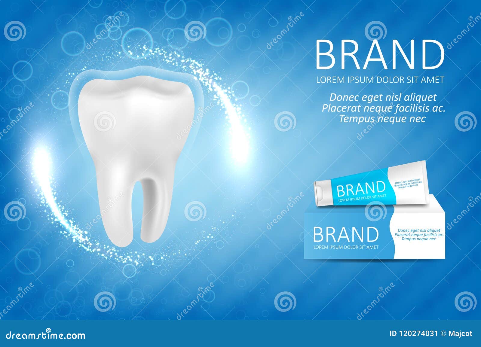 Whitening toothpaste ad stock vector. Illustration of enamel - 120274031