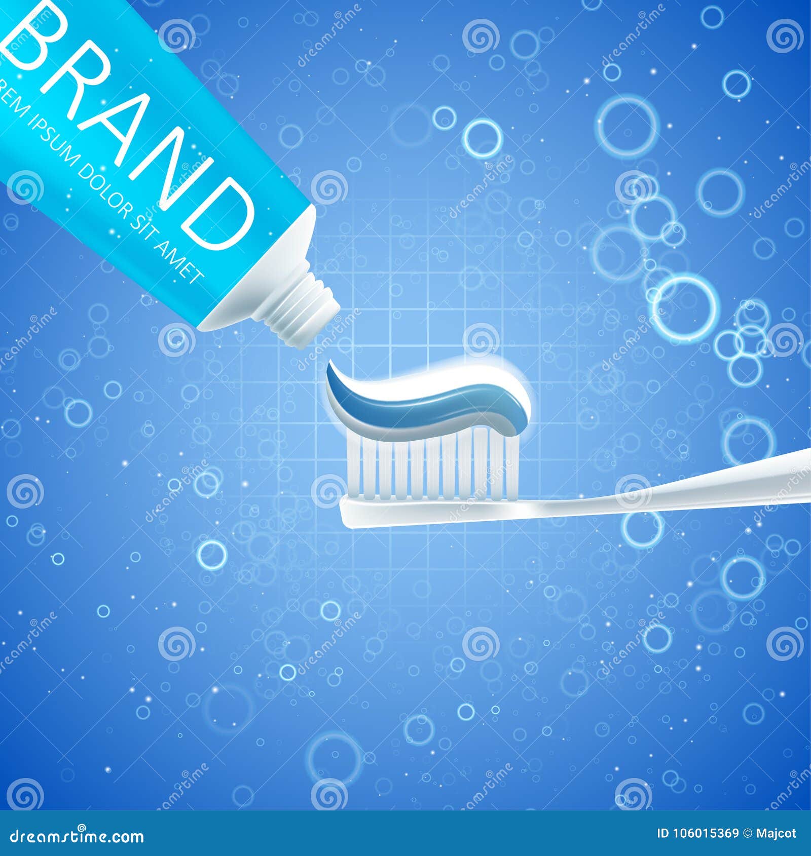 Whitening toothpaste ads stock vector. Illustration of glitter - 106015369