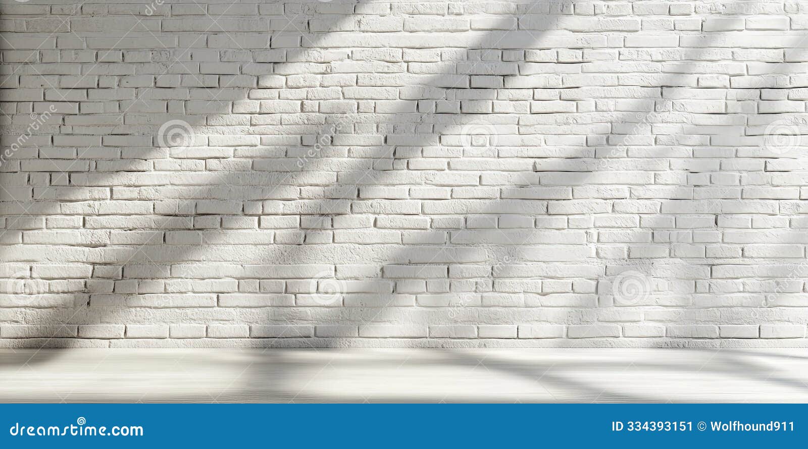 A Whitewashed Brick Wall with Smooth, Even Surfaces, Illuminated by ...