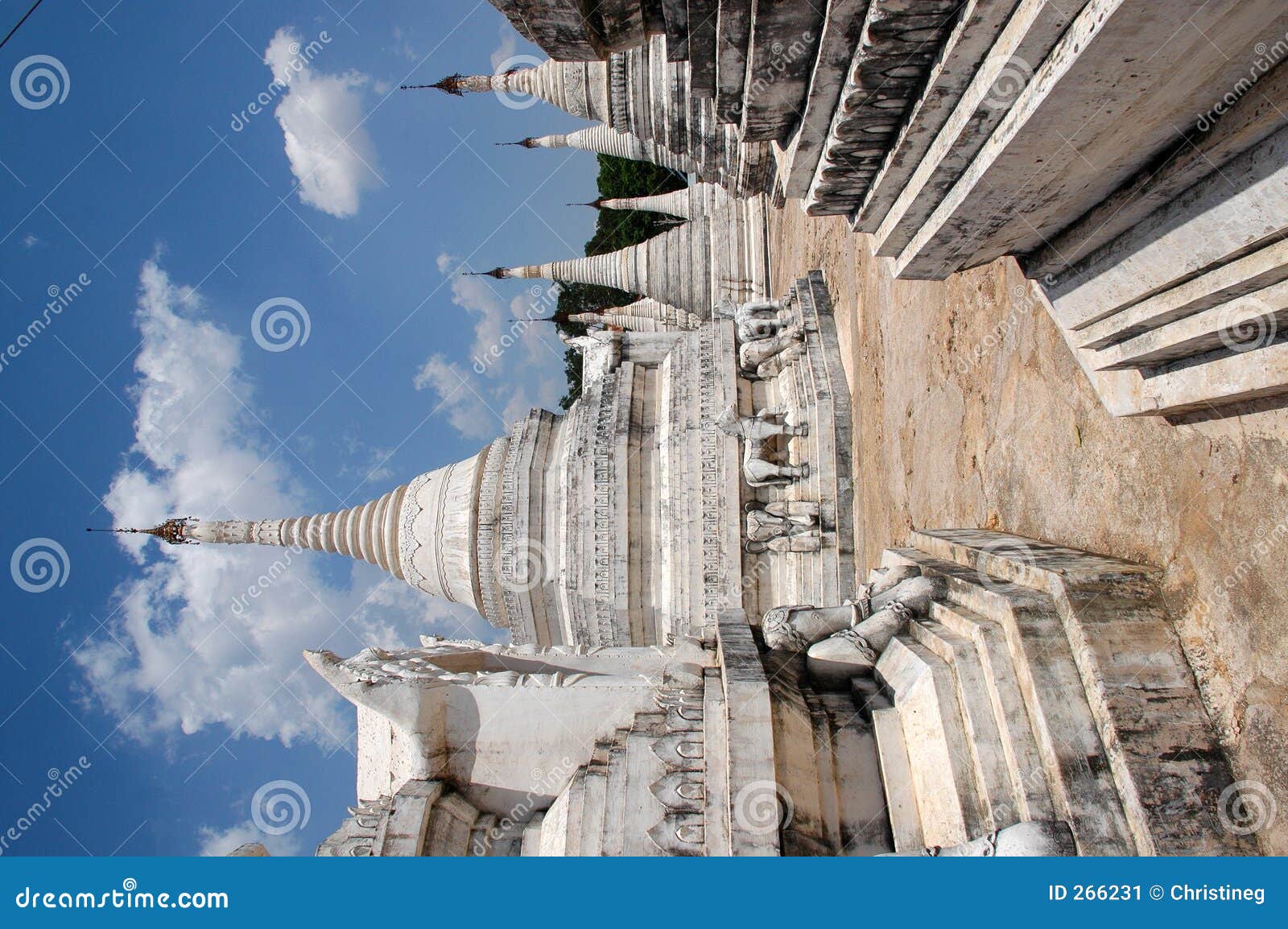 Whitewashed Buddhist Temples in Burma Stock Image - Image of worship ...