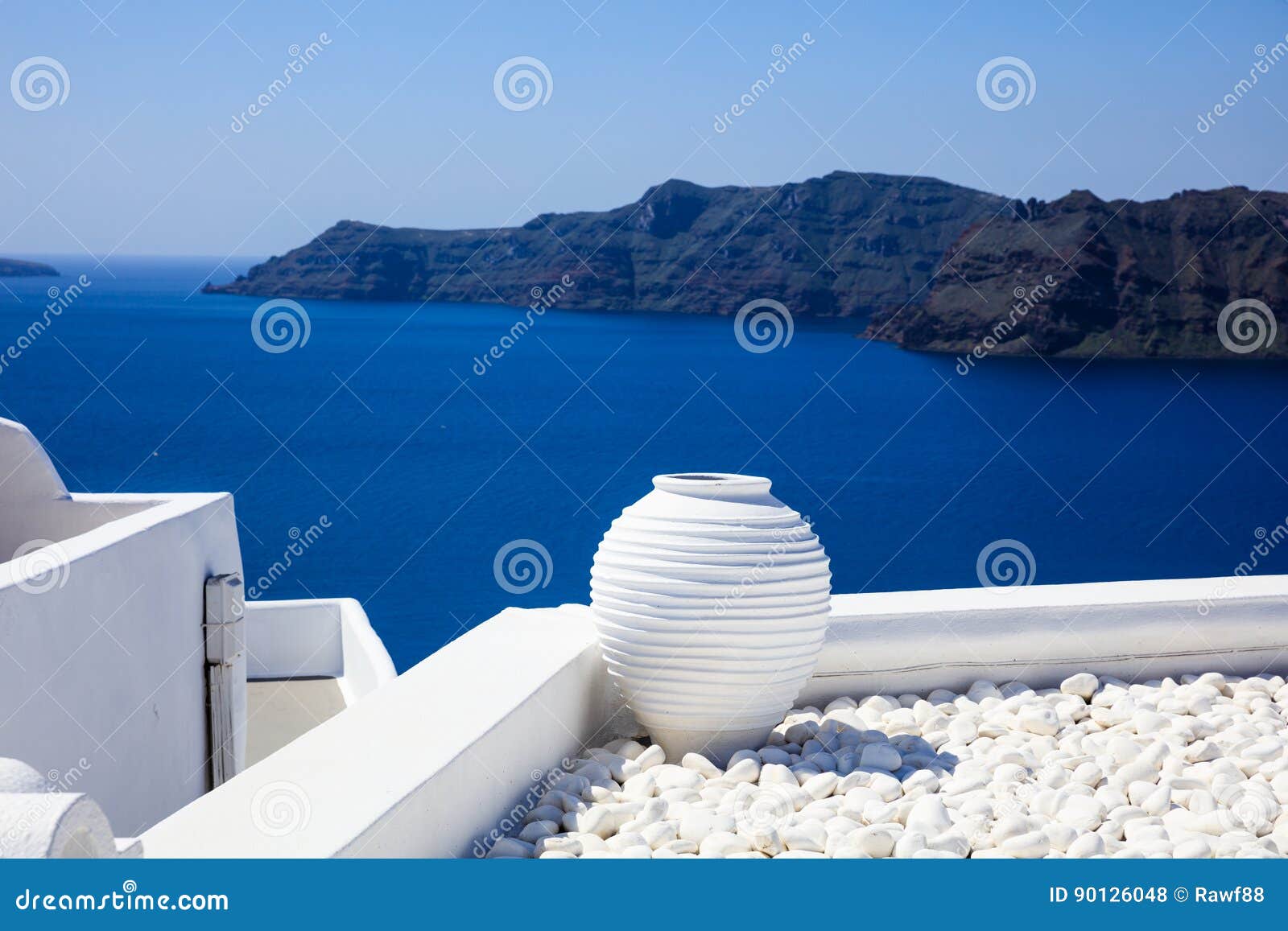 Whitewashed Roofs in Santorini, Greece Stock Photo - Image of landscape ...