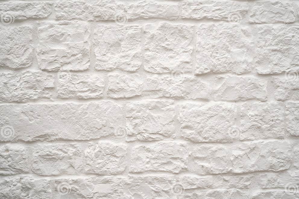 Whitewashed Stone Wall Background Stock Image - Image of wallpaper ...