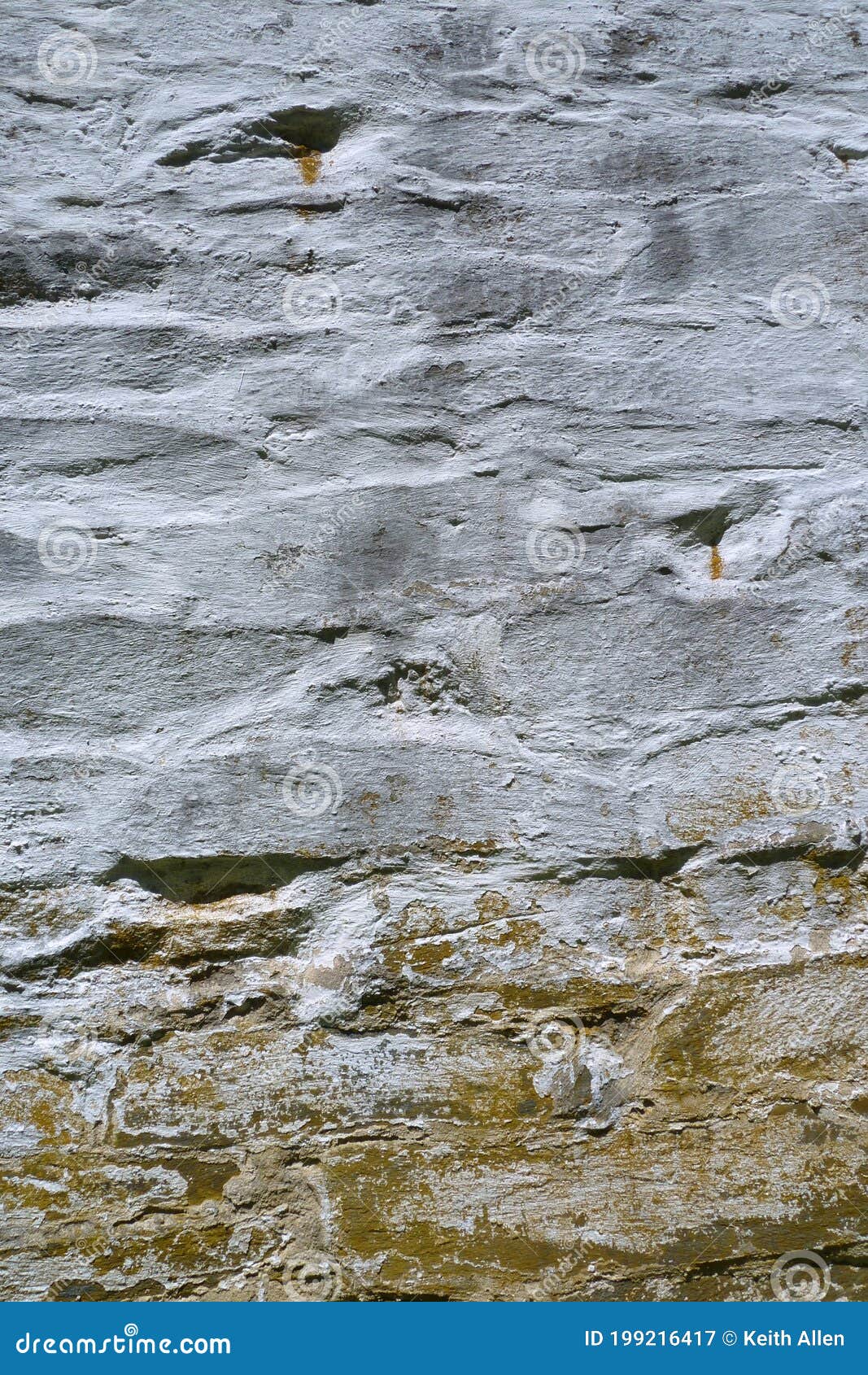 An Old Whitewashed Stone Wall, Vertical Aspect 03 Stock Image - Image ...