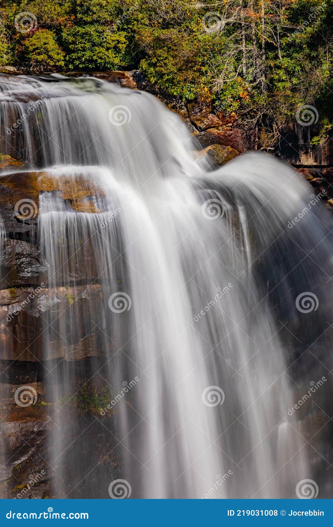Whitewater Falls Beauty in October Stock Photo - Image of fall, long ...