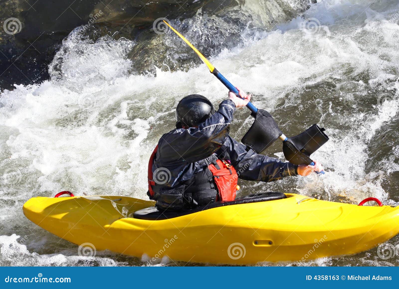 Whitewater Kayak stock image. Image of rapids, boat, extreme - 4358163