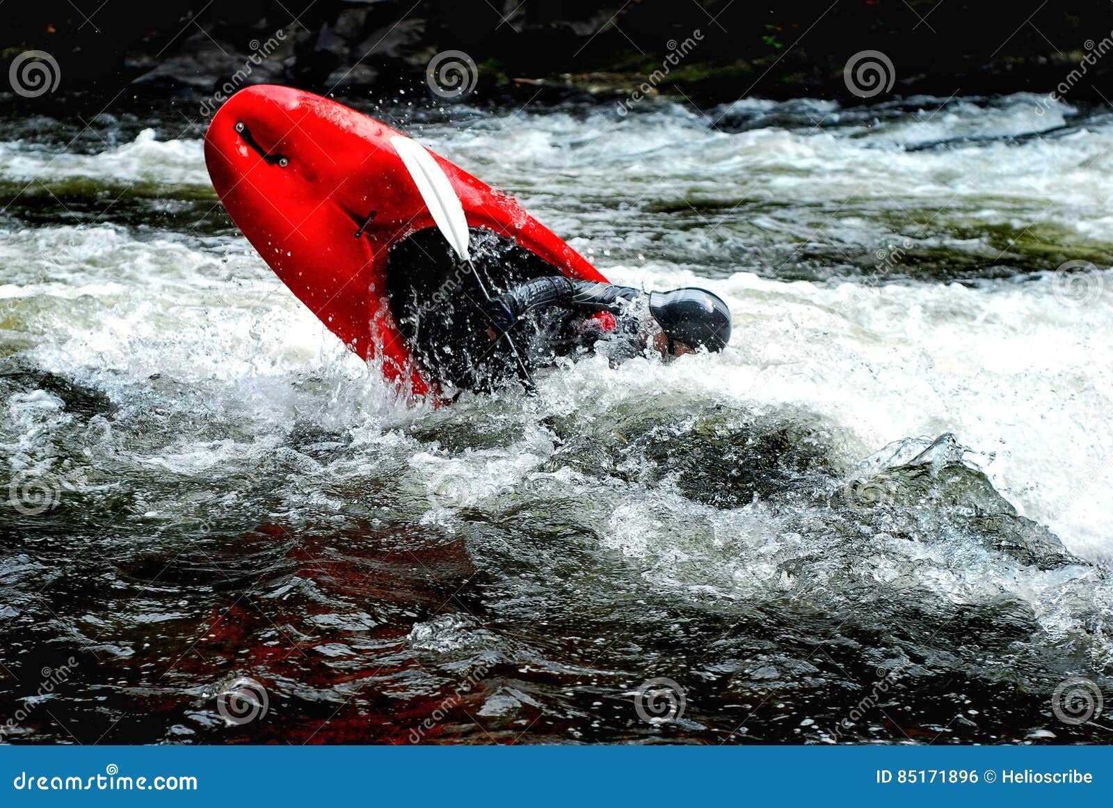 Whitewater Kayaking stock photo. Image of adrenaline - 85171896