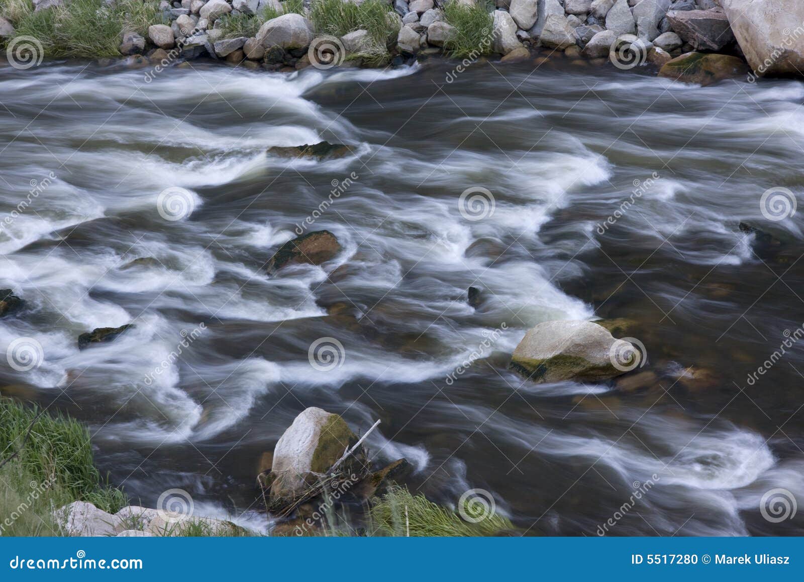 Whitewater in Mountain River Stock Photo - Image of background, rapid ...