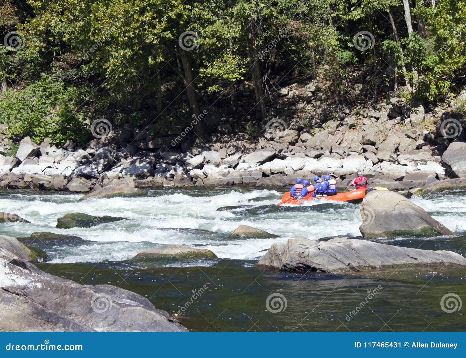 Whitewater Rafters Shoot the Rapids. Stock Image - Image of green ... Whitewater Rafters Shoot the Rapids. Stock Image - Image of green ...