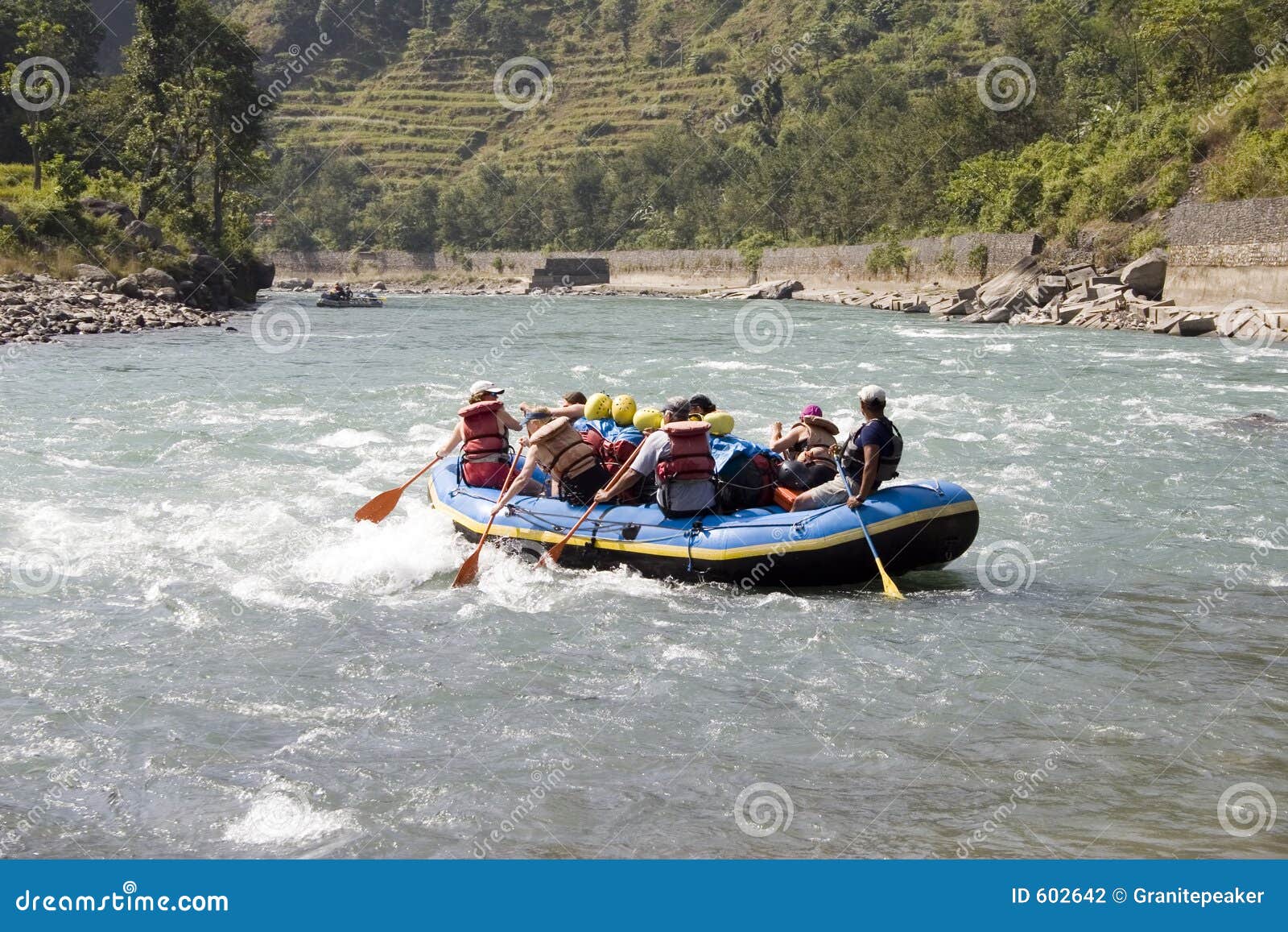 Whitewater Rafting - Nepal stock photo. Image of guide - 602642