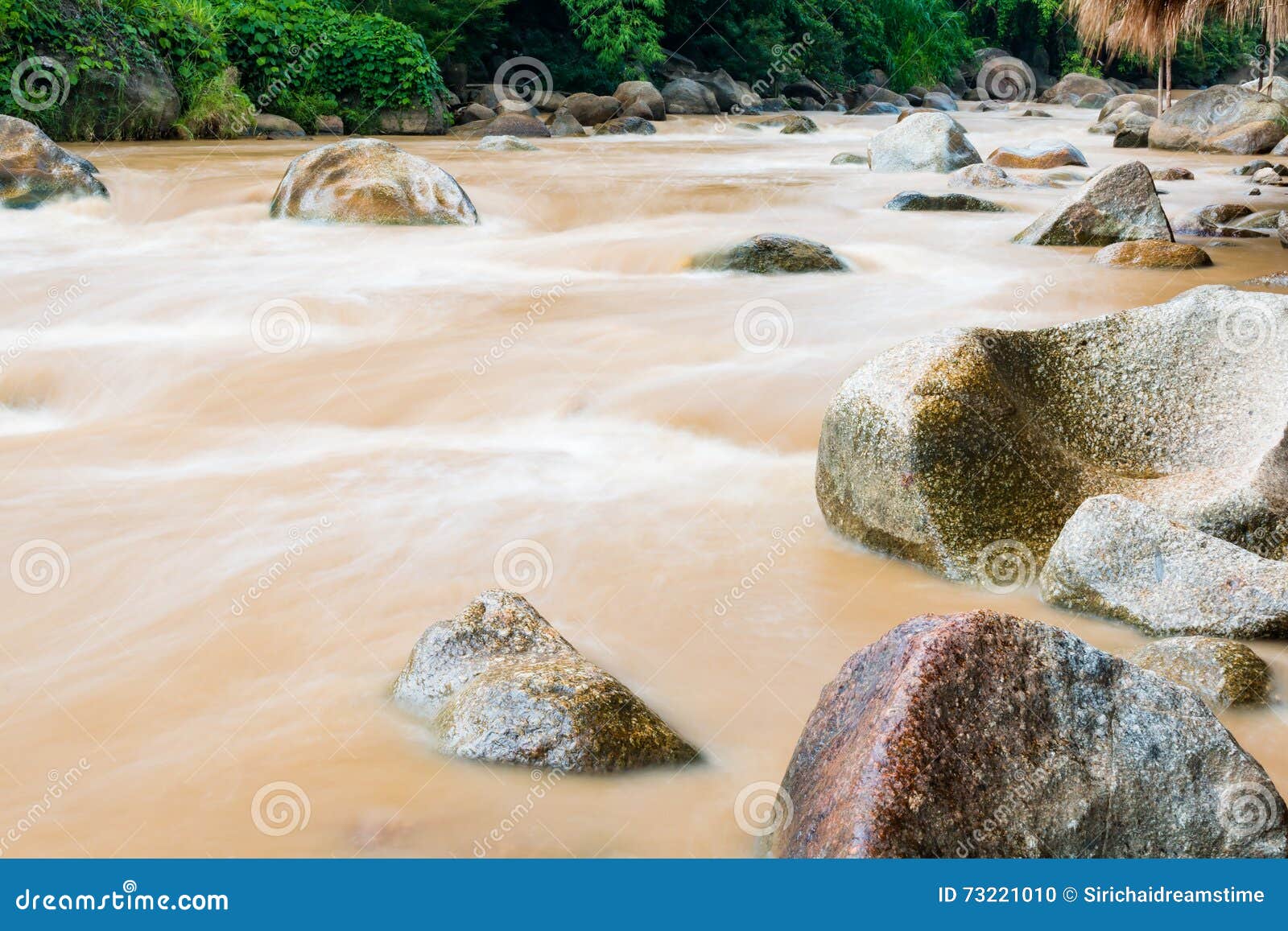 Whitewater Rafting Route in Mae Taeng at Chiang Mai , Thailand Stock ...
