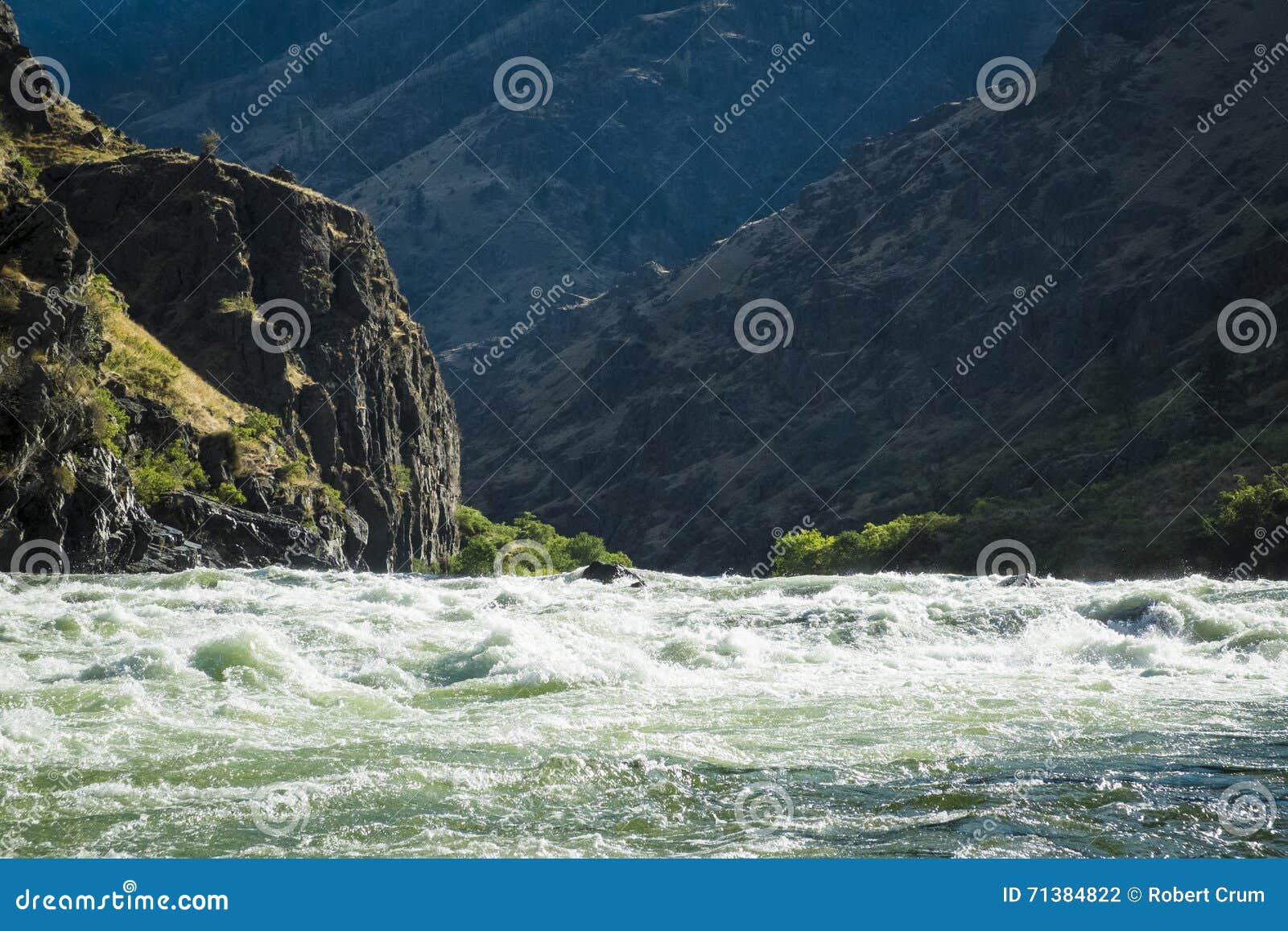 Whitewater Rapids in Hells Canyon, Idaho Stock Photo - Image of ...