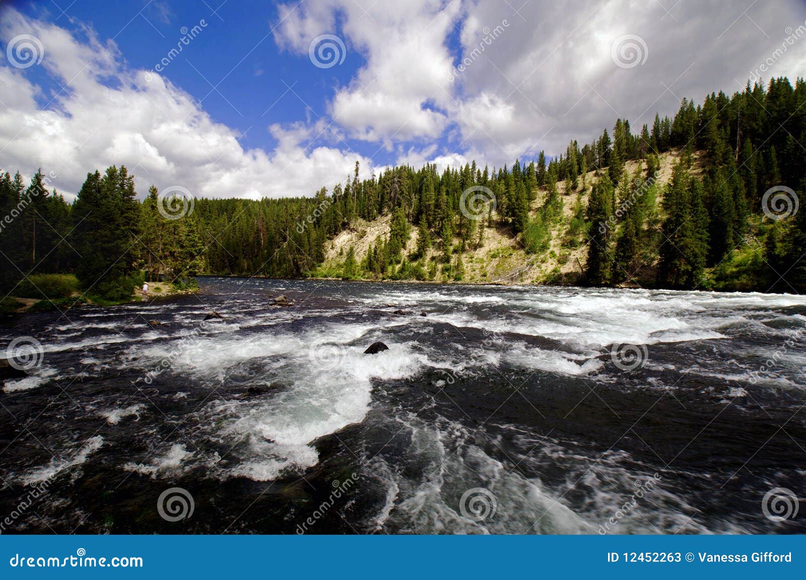 Whitewater River Flowing through a Canyon Stock Image - Image of autumn ...
