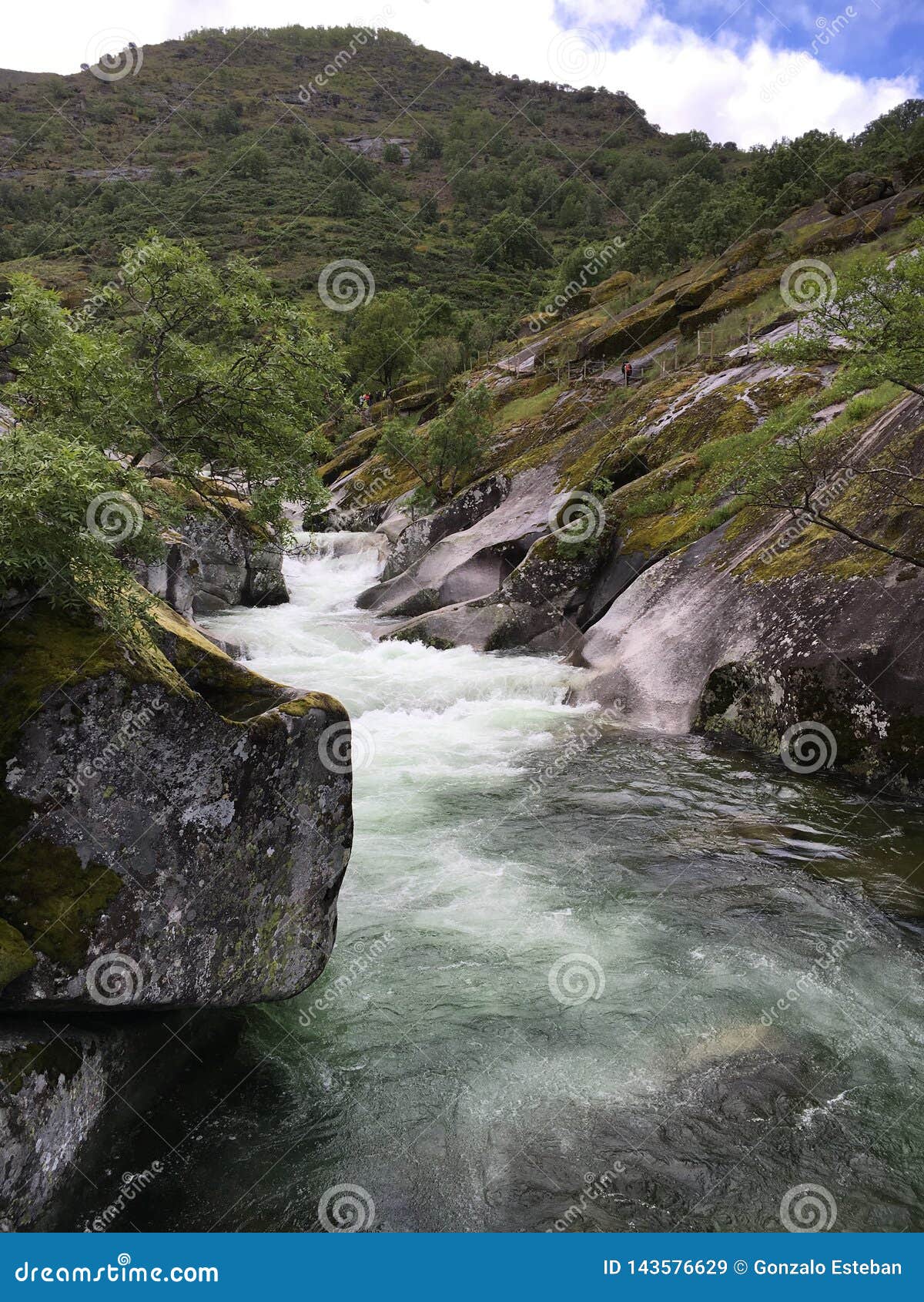 Whitewater River Flowing from the Mountain Stock Image - Image of ...