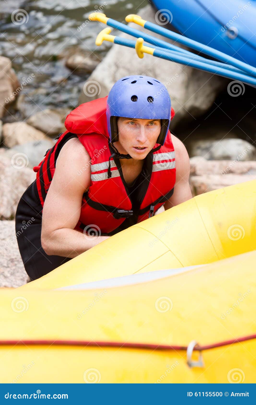 Whitewater River Rafting Training Stock Photo - Image of raft ...