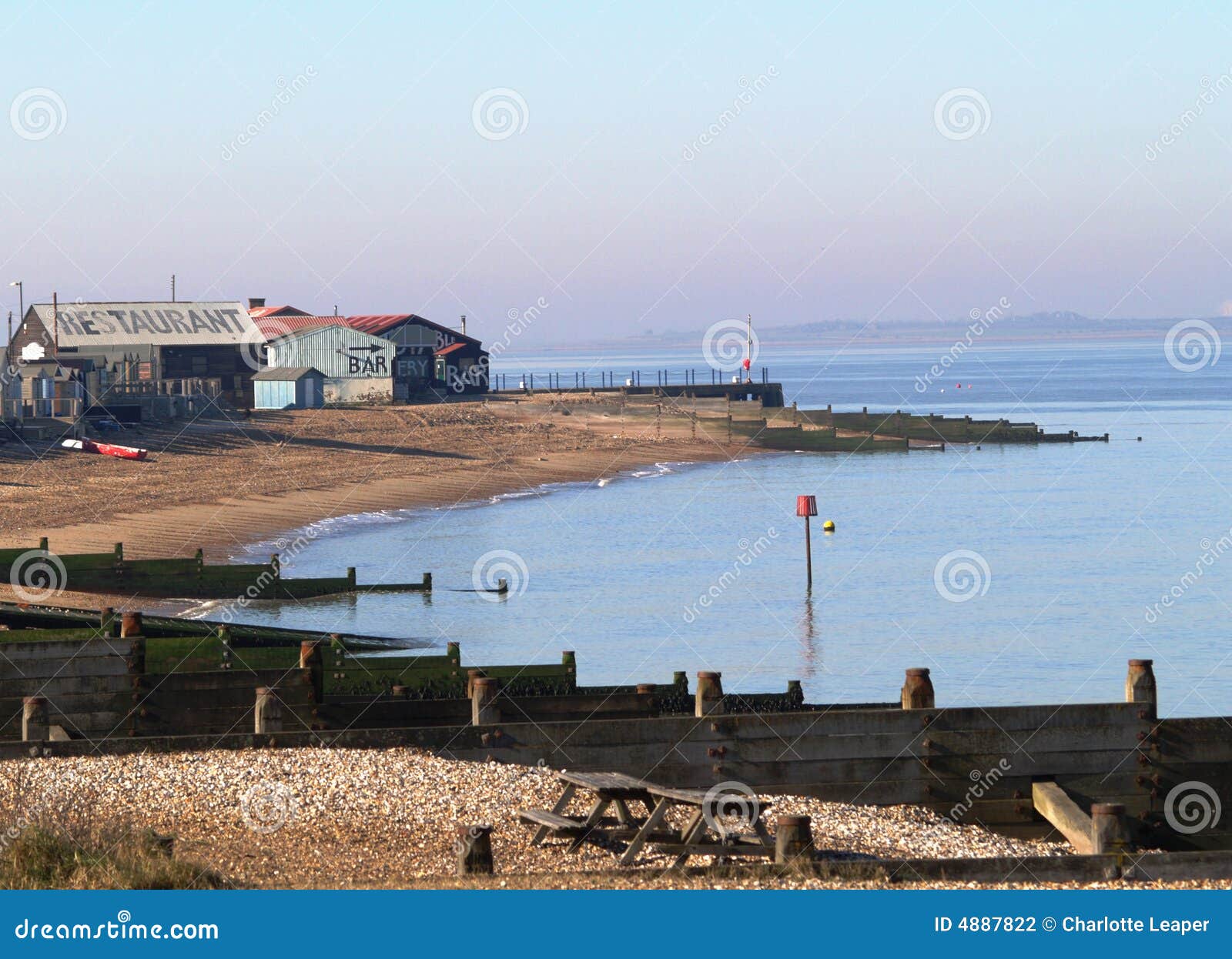 Whitstable Beach stock photo. Image of wood, english, restaurant - 4887822