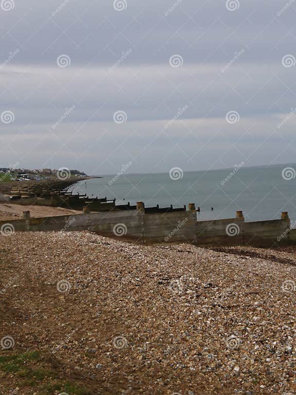 Whitstable Beach at High Tide Stock Image - Image of groune, tide ...