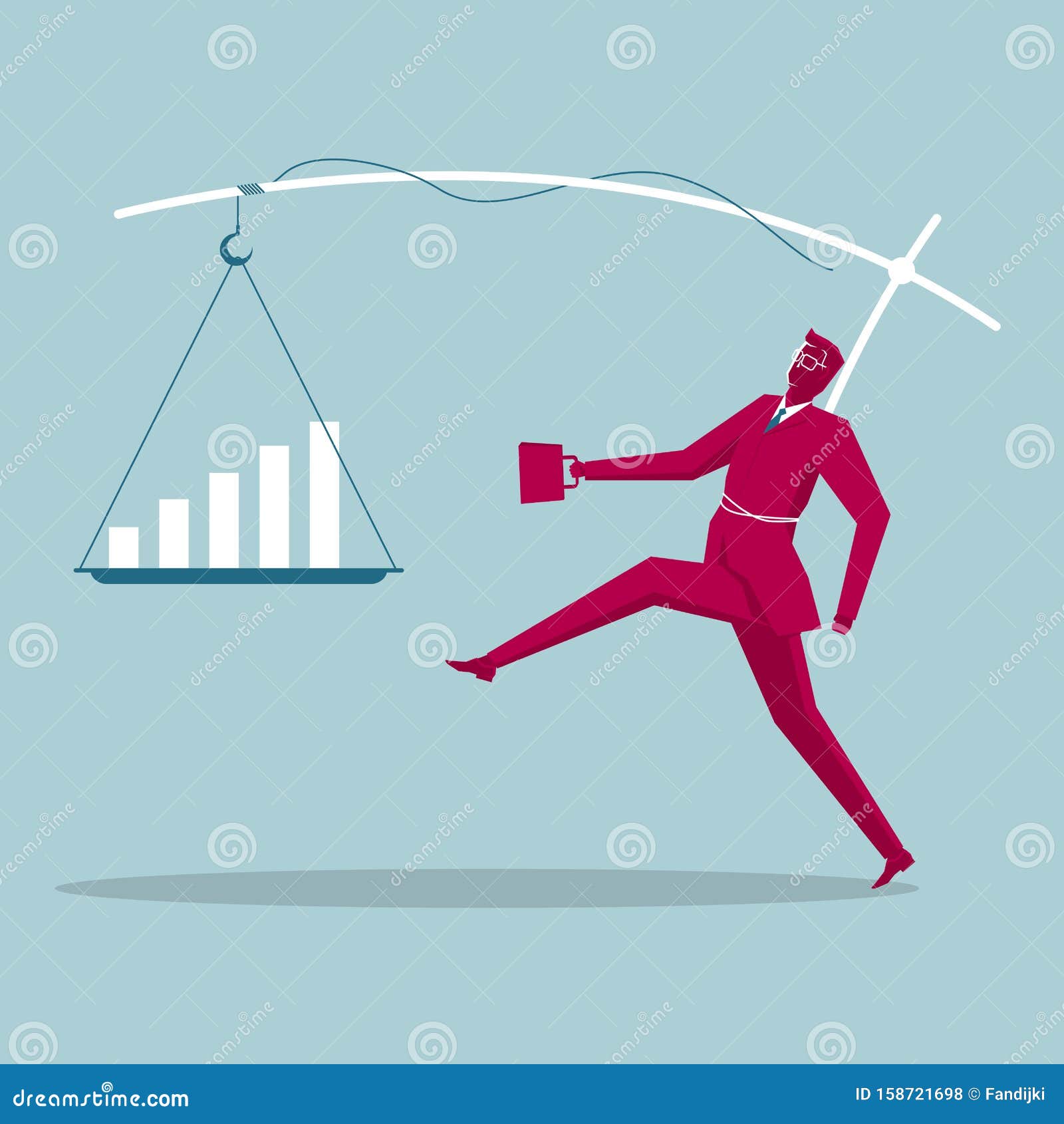 Those Who Catch Up with the Chart. Stock Vector - Illustration of ...