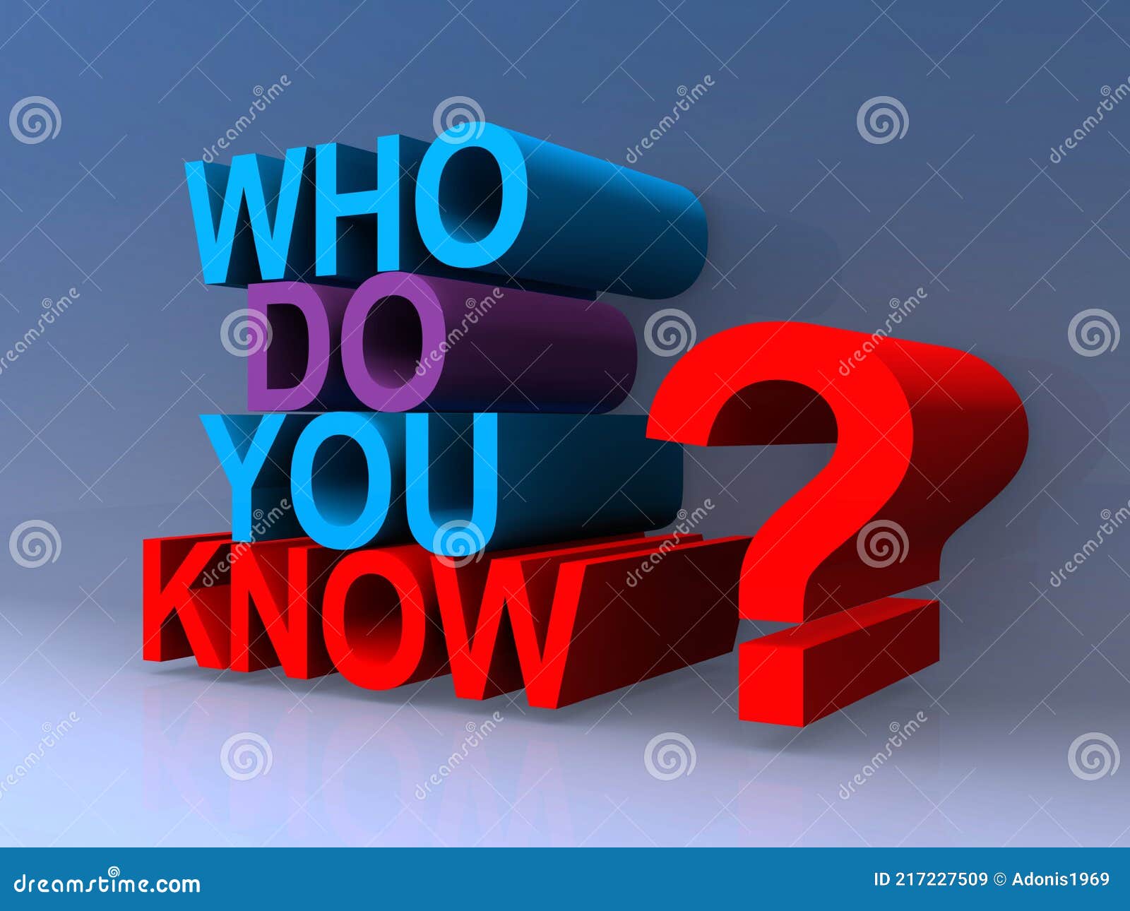 Who do you know on blue stock illustration. Illustration of notice ...