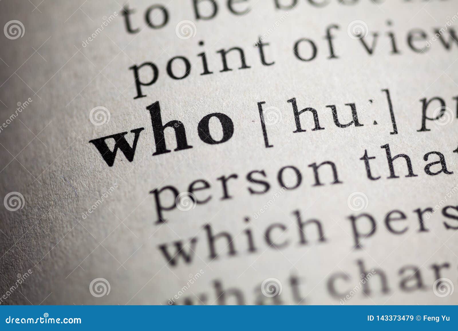 Definition of the word who stock image. Image of information - 143373479