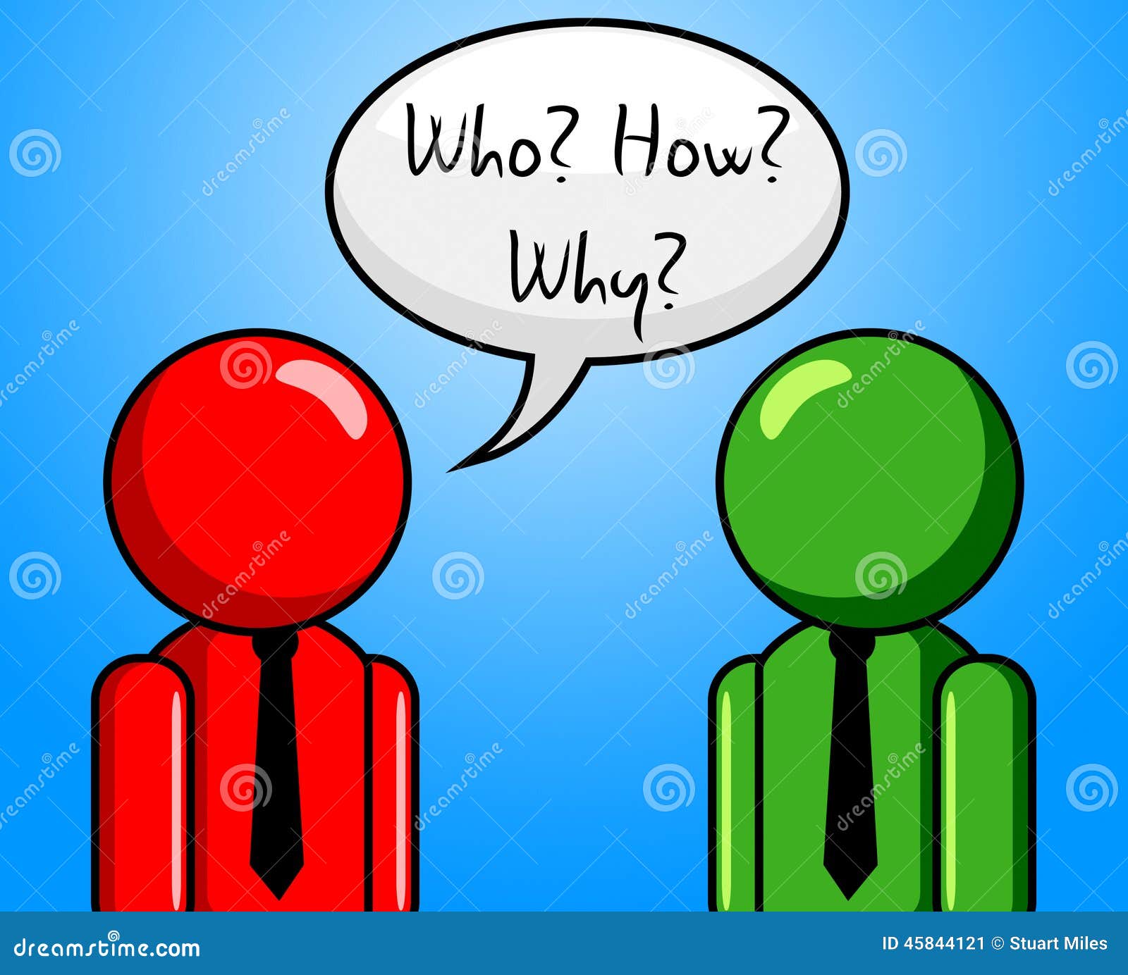 Who How Why Indicates Which Person and Ask Stock Illustration ...