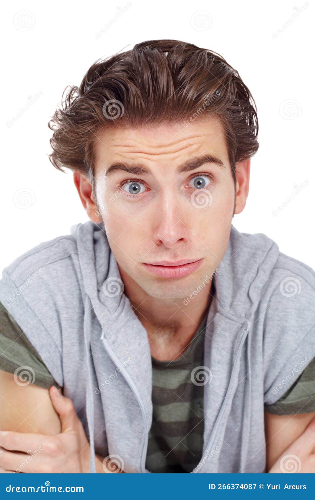 Who Me. Young Man Holding His Arm and Looking at the Camera with an ...