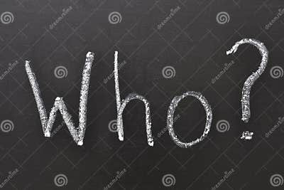 Who question stock photo. Image of guess, education, written - 24367806