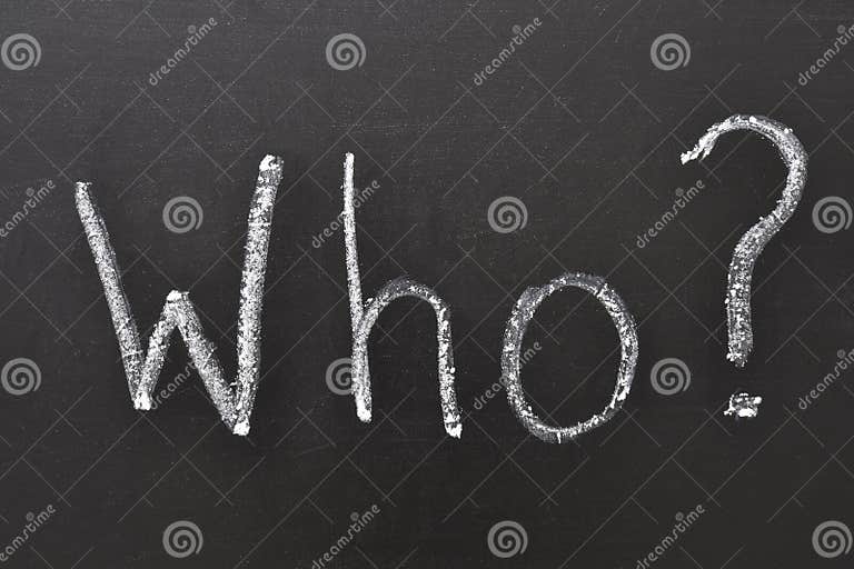 Who question stock photo. Image of guess, education, written - 24367806