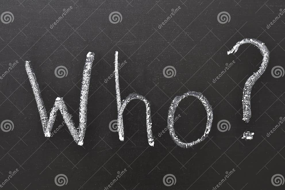 Who question stock photo. Image of guess, education, written - 24367806