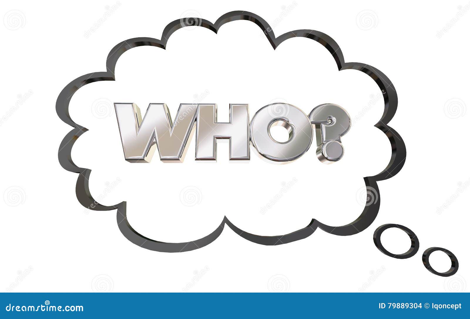 Who Question Thought Cloud Thinking Answer Wondering Stock Illustration ...