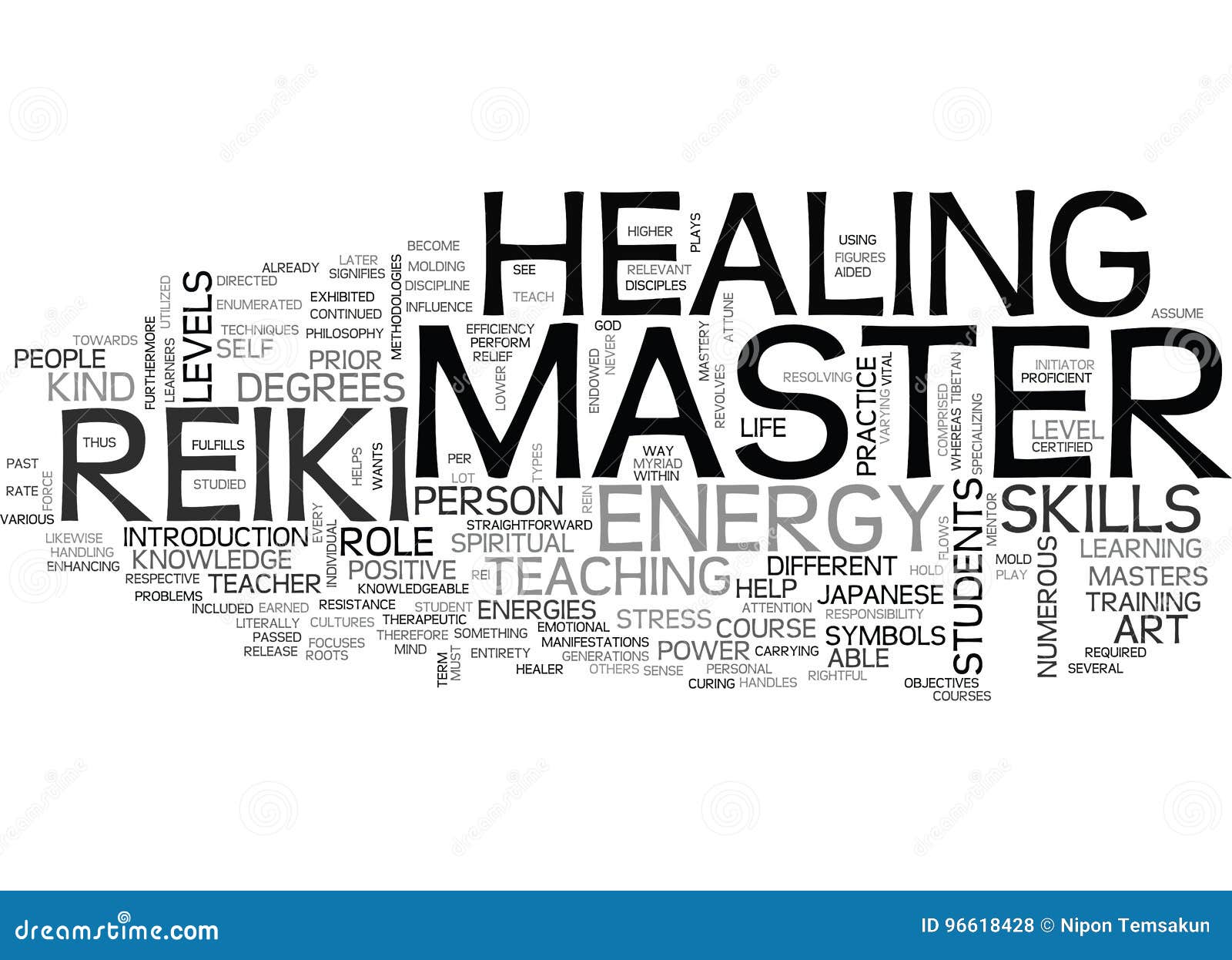 4 Different Reiki Healing Banner Heads Stock Photo | CartoonDealer.com ...
