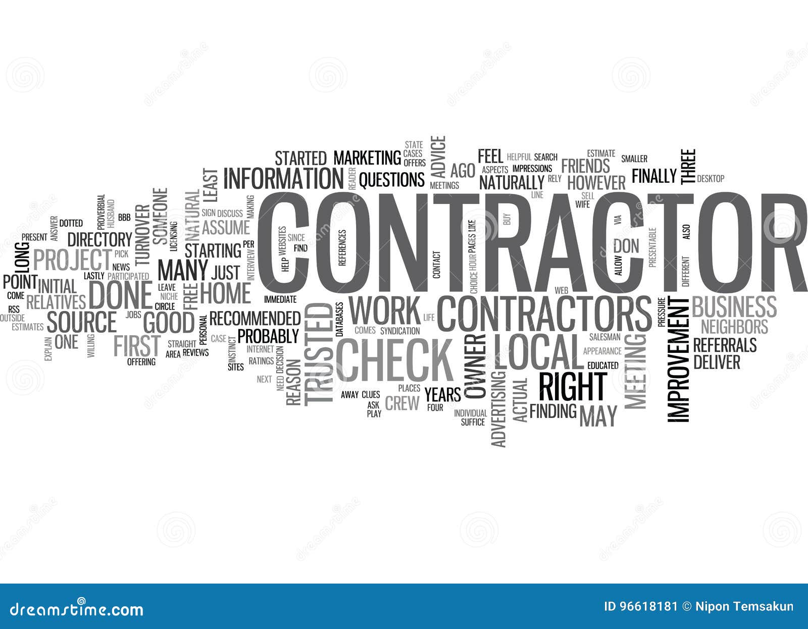 Who S Your Next Contractor Word Cloud Stock Illustration - Illustration ...