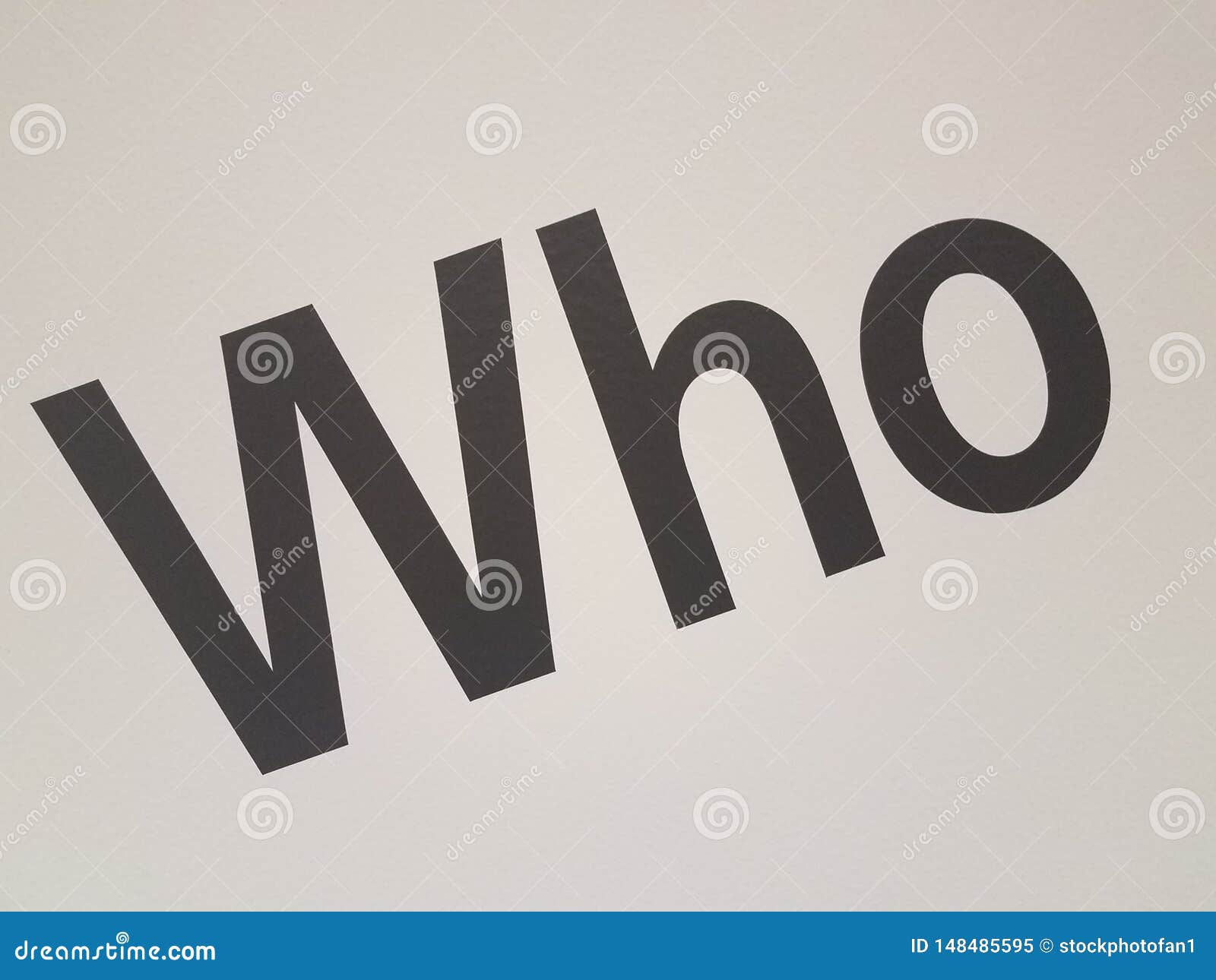 Who Sign with Black Letters on White Paper Stock Image - Image of sign ...