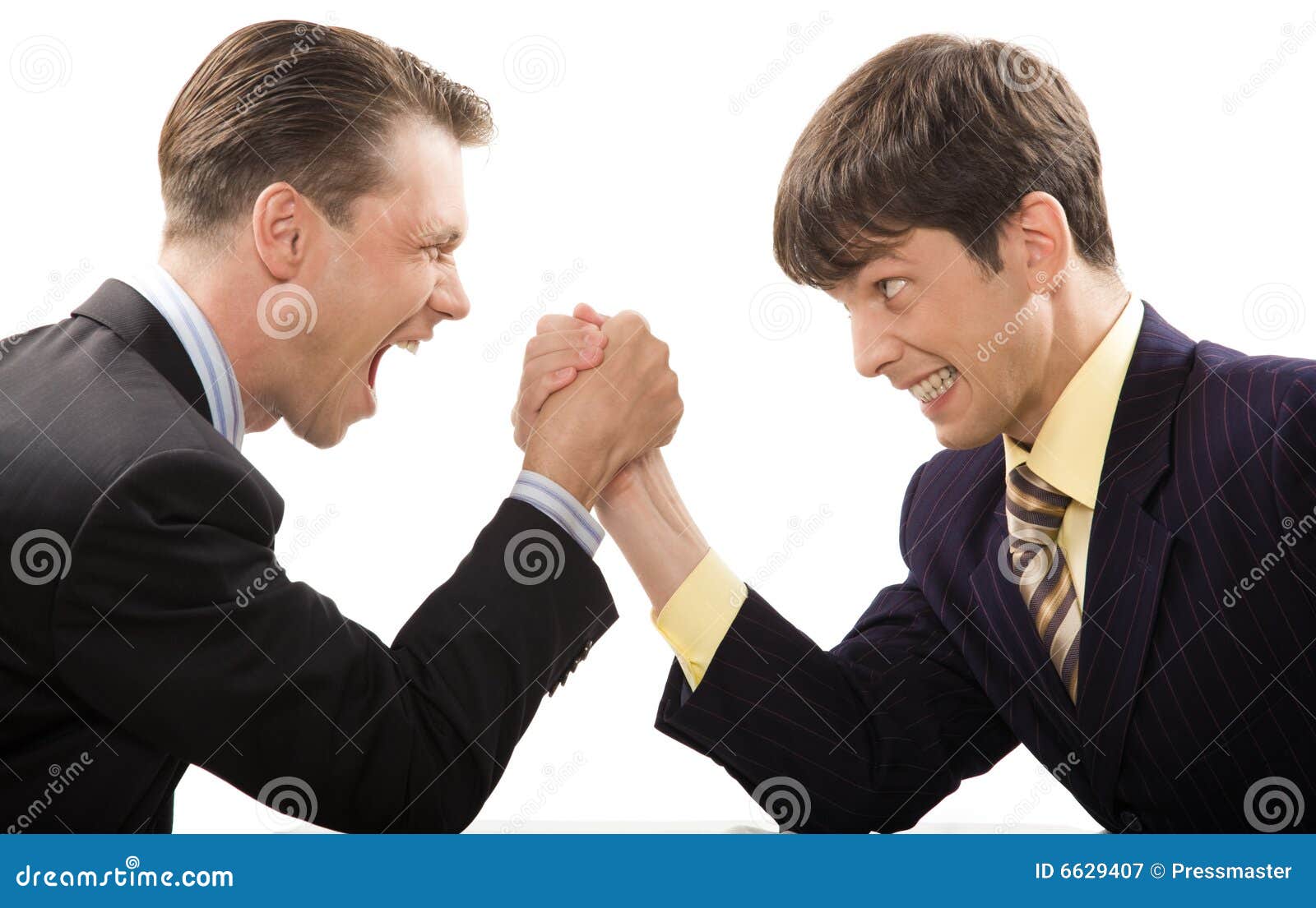 Who is stronger? stock image. Image of businessman, anger - 6629407