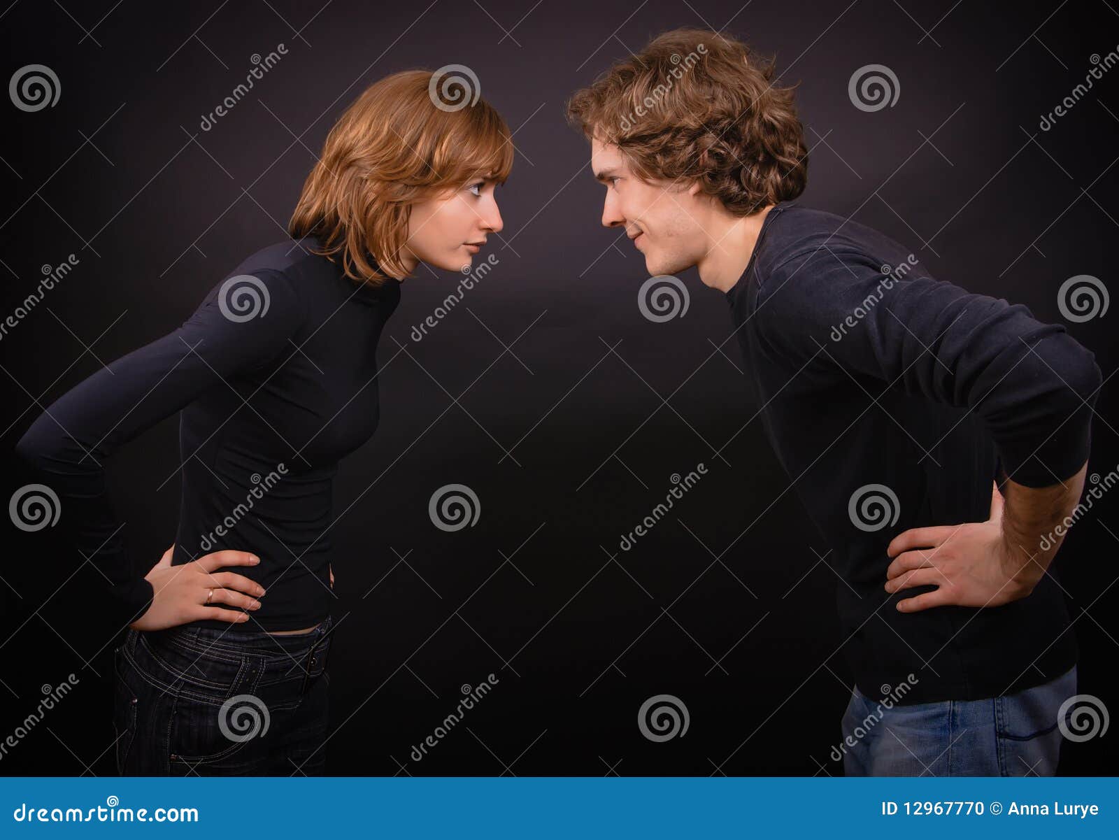 Who Will Win? stock photo. Image of eyes, front, facial - 12967770