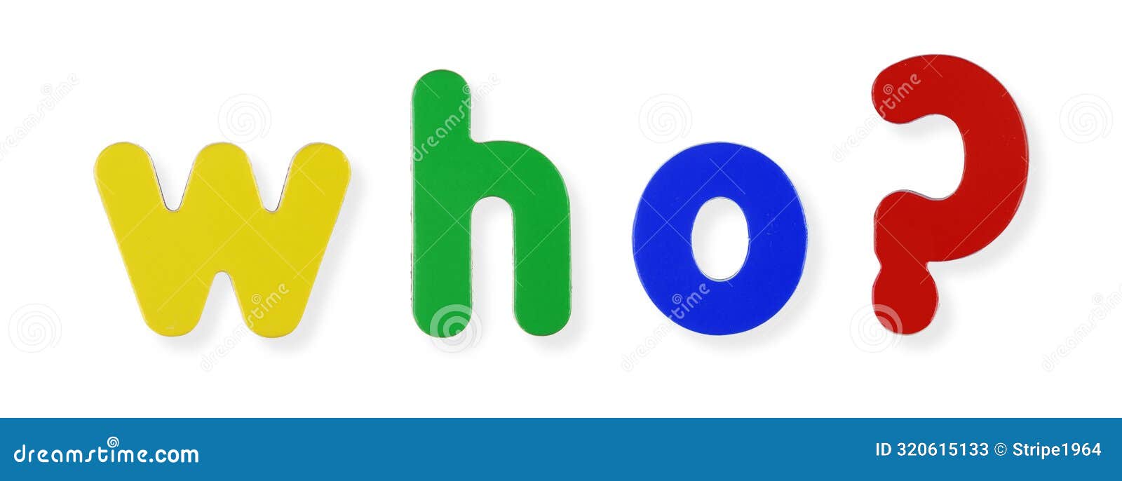 Who Word in Coloured Magnetic Letters Stock Image - Image of alphabet ...