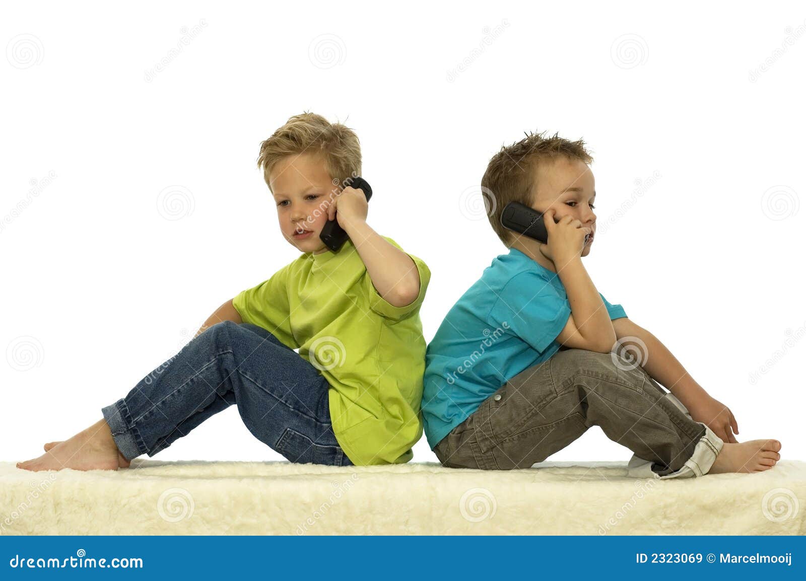 Who are You Calling stock image. Image of cute, children - 2323069