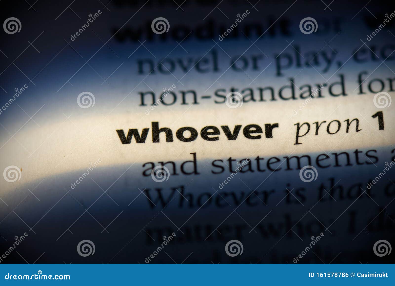Whoever stock photo. Image of word, vocabulary, highlighted - 161578786