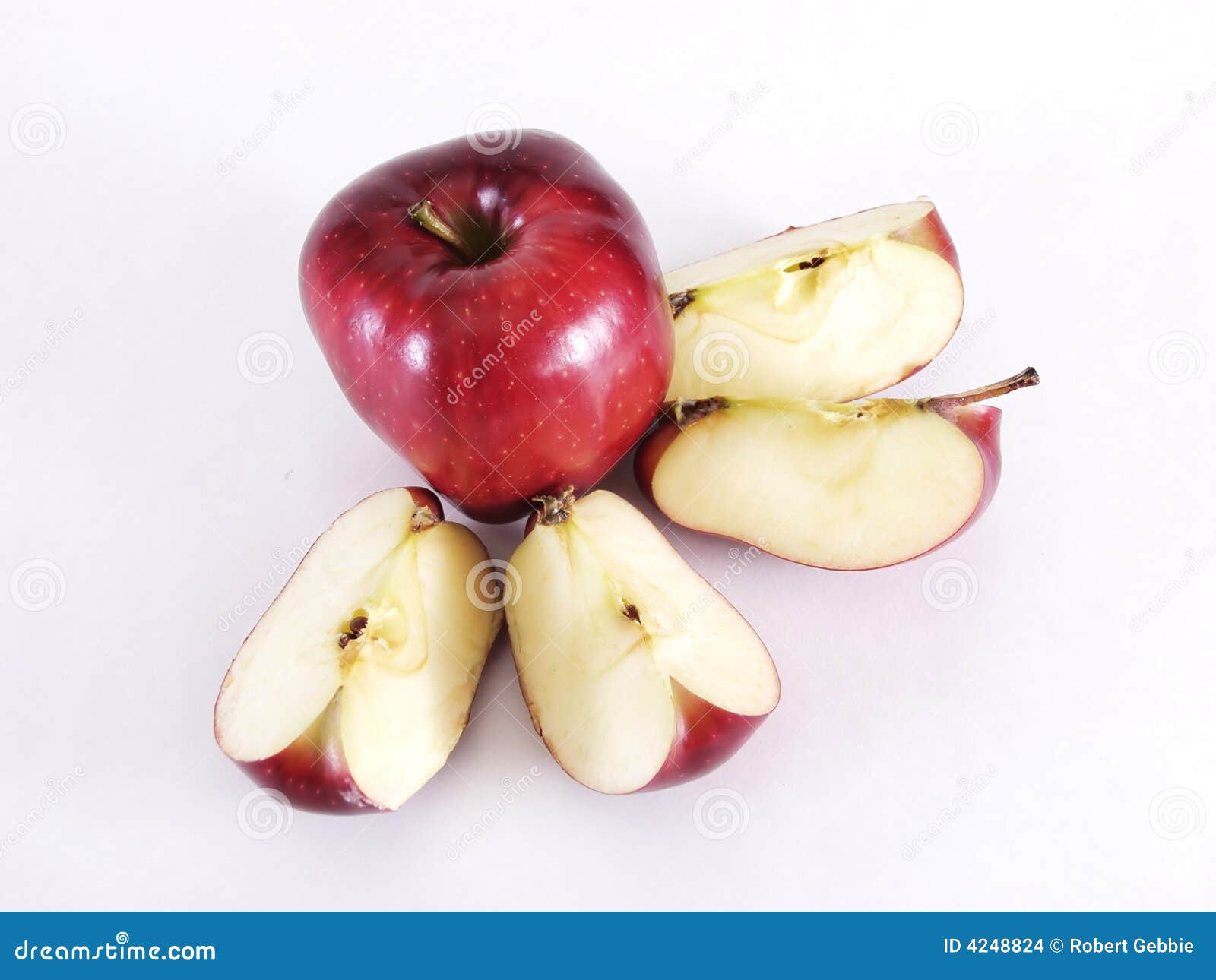 Whole Apple with Sections stock photo. Image of ripe, doctor - 4248824