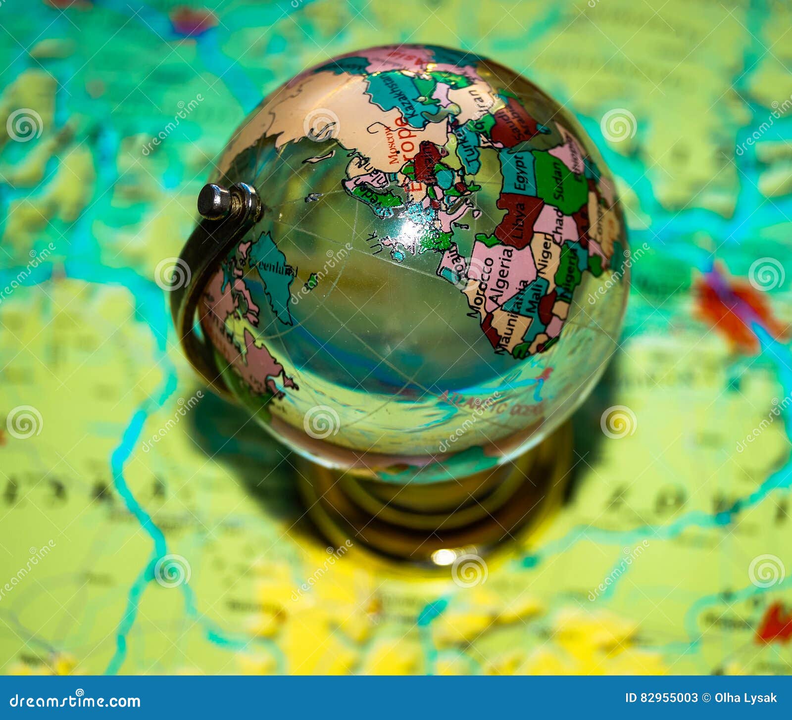 Whole Big Planet Earth Small Globe Stock Image - Image of globe ...