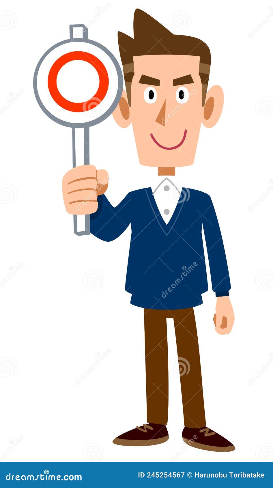 The Whole Body of a Man with a Correct Tag Stock Vector - Illustration ...