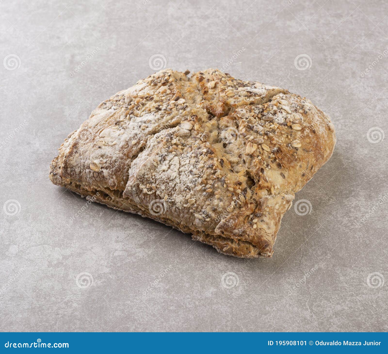 Whole Bread Over Concrete Background Stock Image - Image of concrete ...