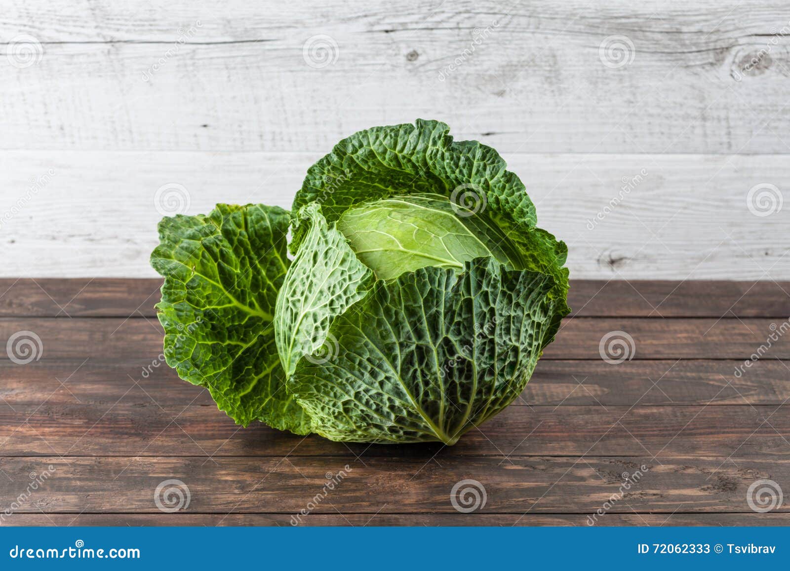 Whole Cabbage on Wood with Copy Space Stock Image - Image of juicy ...