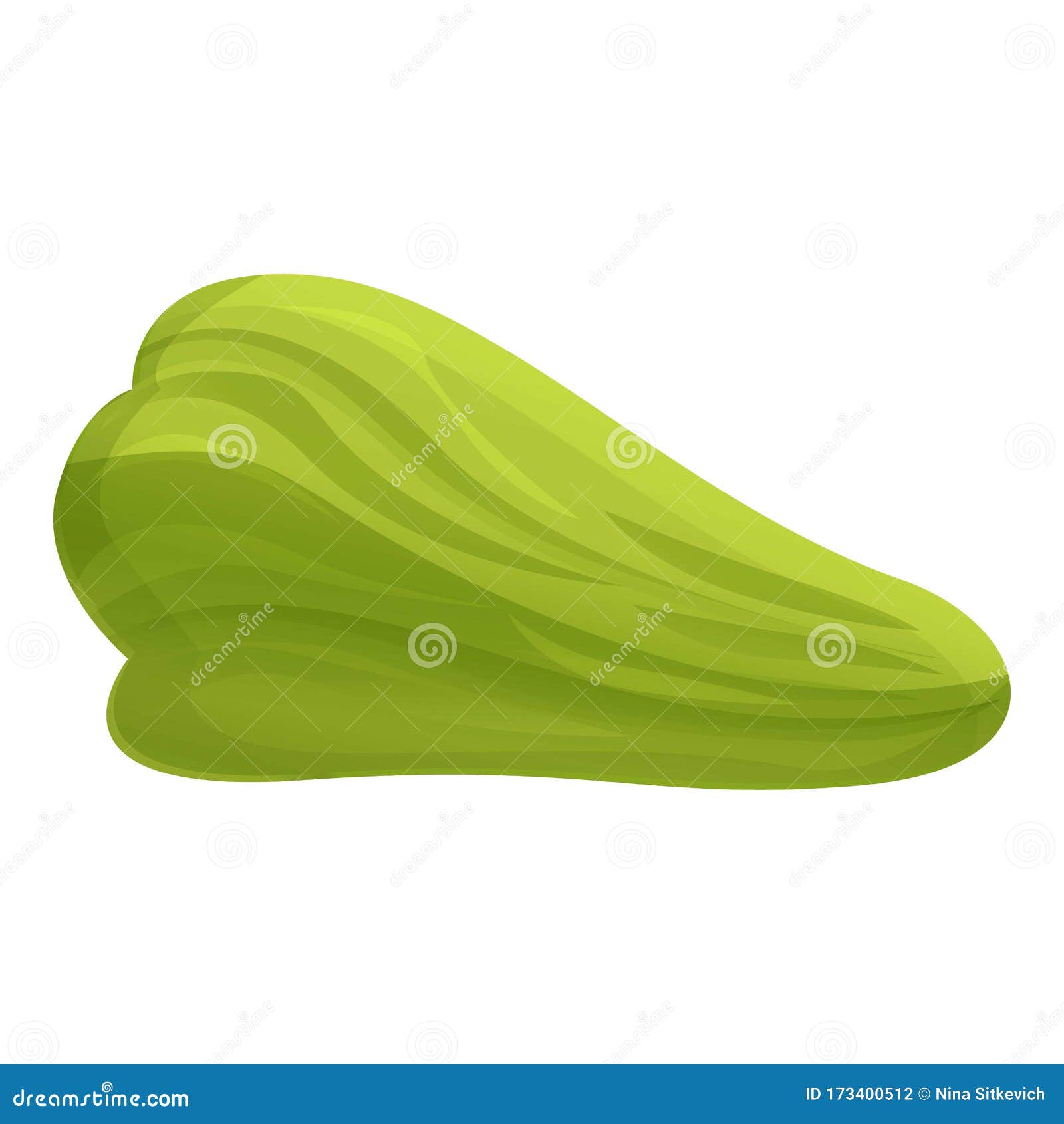 Whole Chayote Icon, Cartoon Style Stock Vector - Illustration of green ...