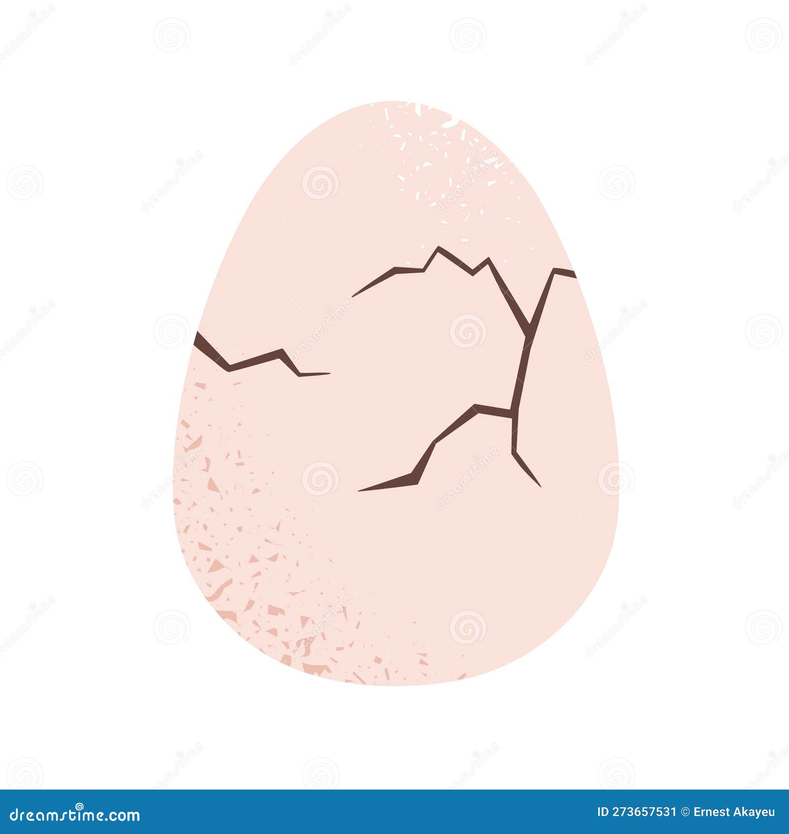 Whole Chicken Egg with Cracking, Breaking Shell. Fragile Damaged Split ...