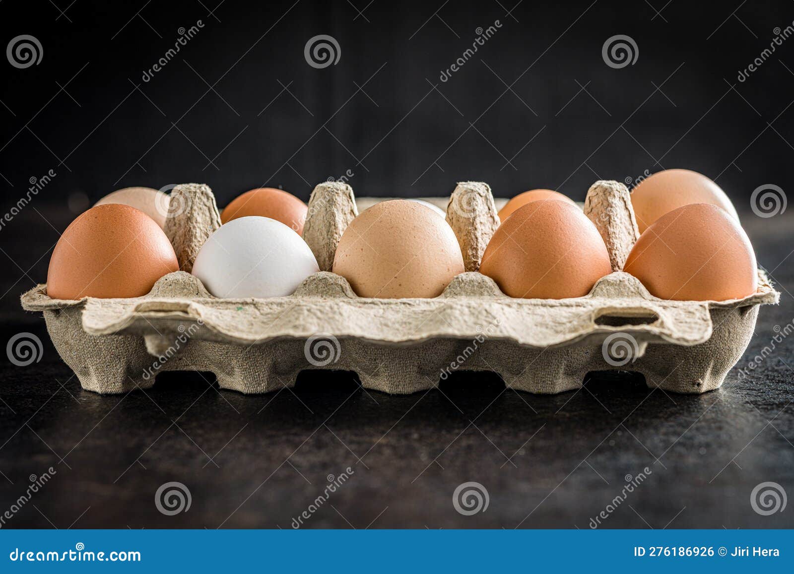 Whole Chicken Eggs in Eggbox Stock Photo - Image of food, ingredient: 276186926