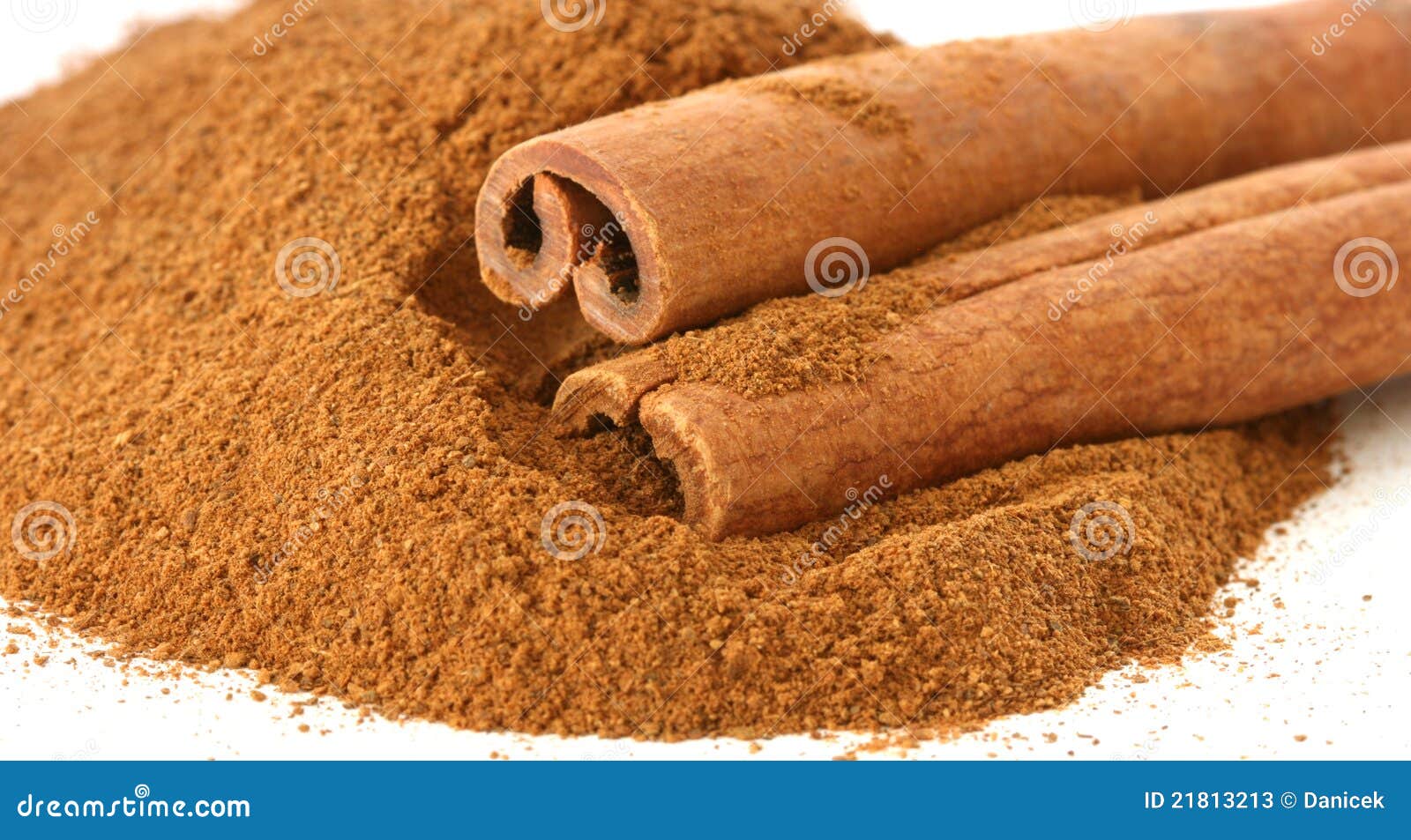 Whole Cinnamon Sticks and Ground Stock Image - Image of milled ...