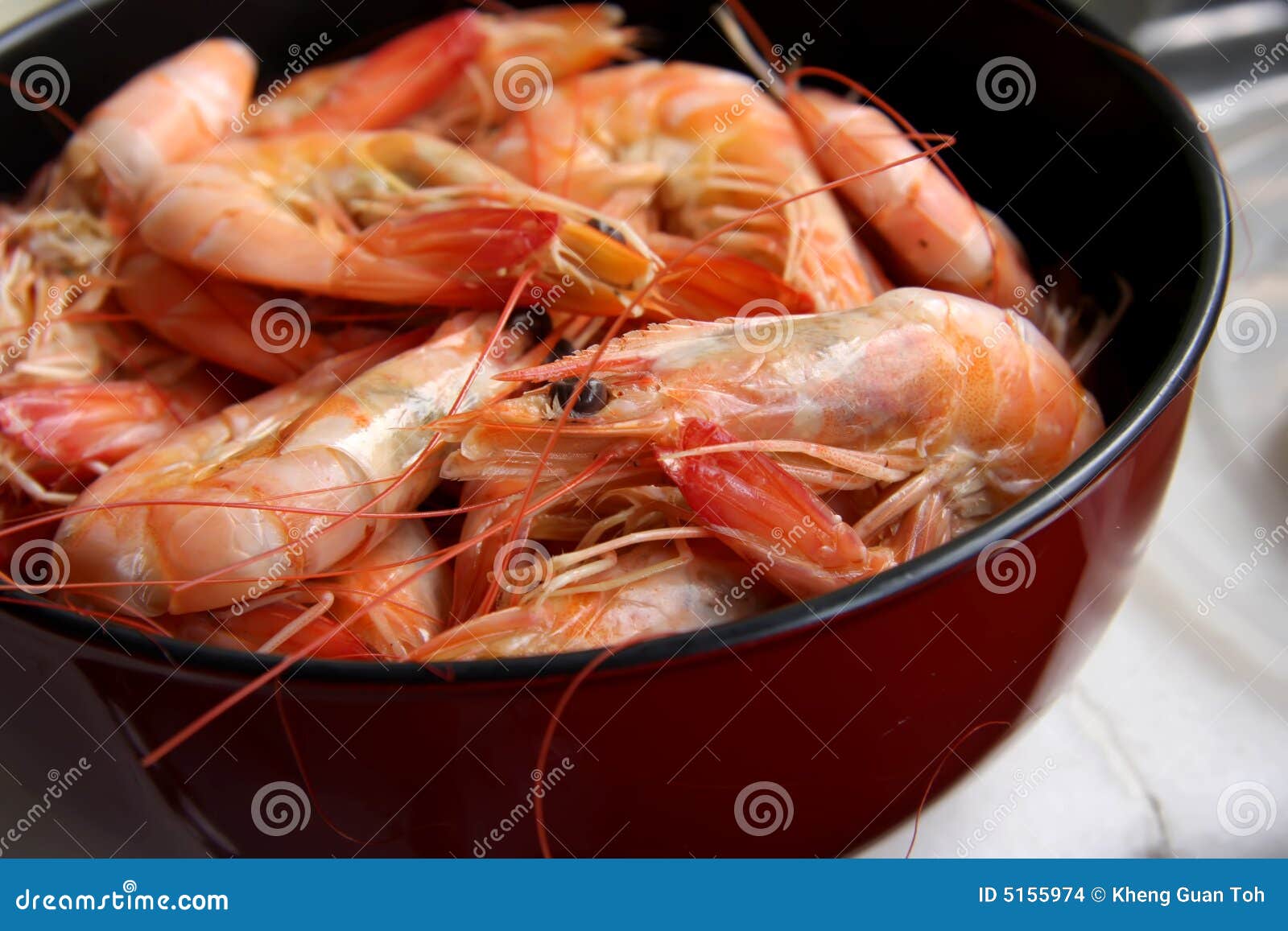 Whole cooked prawns stock photo. Image of fish, cooked - 5155974